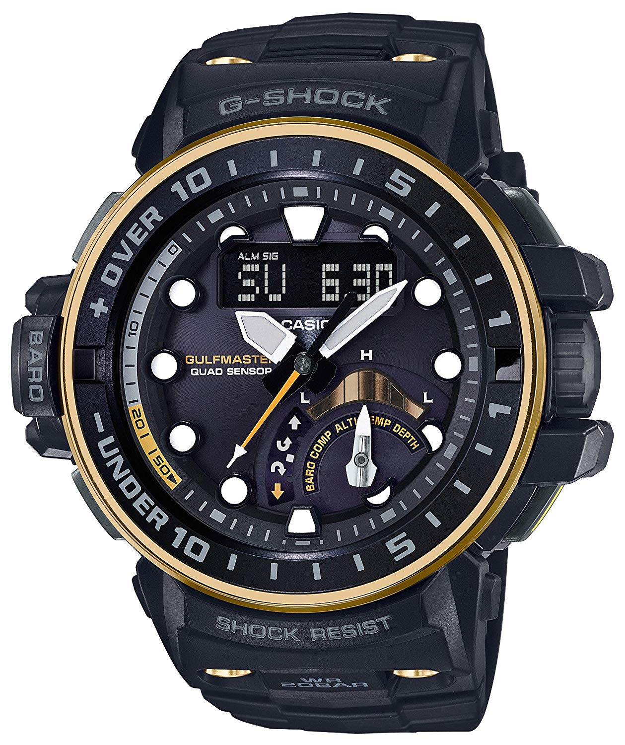 CASIO G-SHOCK GULFMASTER Radio Solar GWN-Q1000GB-1AJF Men's Black ...